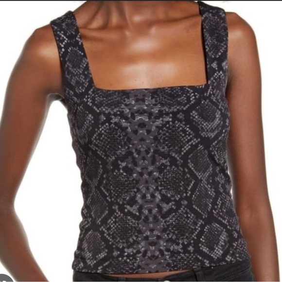 Nordstrom | Tops | Leith Snakeskin Print Fitted Crop Tank Top | Poshmark